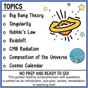 Big Bang Theory Reading Comprehension - Science is Real Education