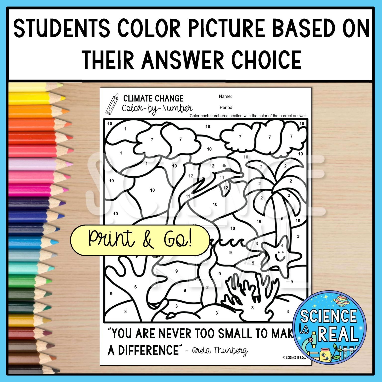 Climate Change Color by Number - Science is Real Education