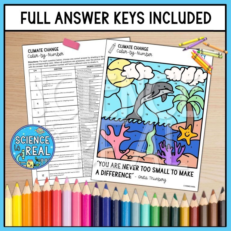 Climate Change Color by Number - Science is Real Education