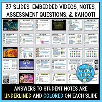 DNA PowerPoint with Notes and Assessment - Science is Real Education