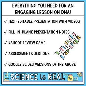 DNA PowerPoint with Notes and Assessment - Science is Real Education