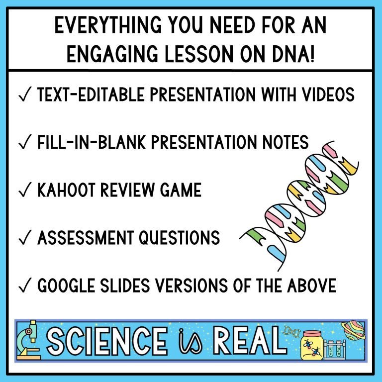 DNA PowerPoint with Notes and Assessment - Science is Real Education