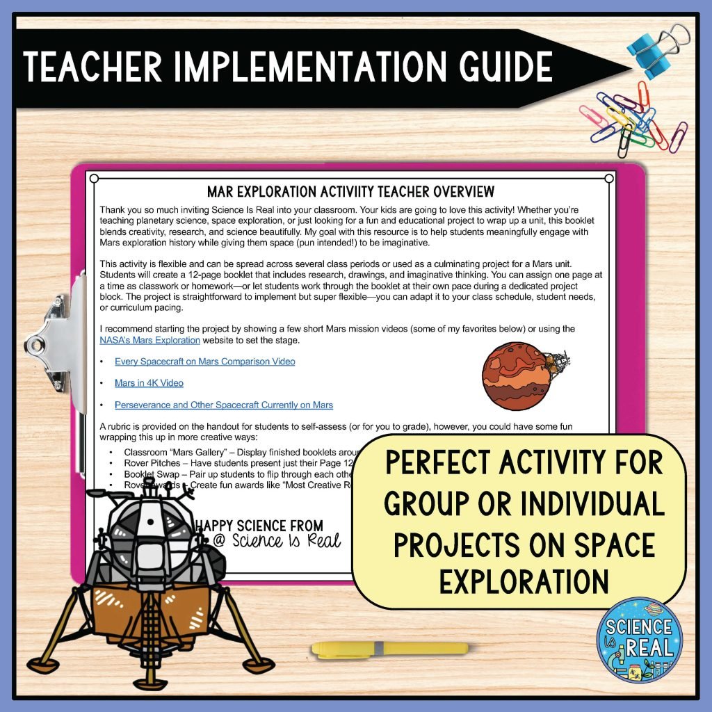 Mars Exploration Booklet Activity - Science is Real Education