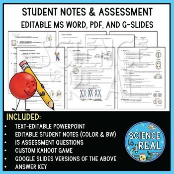 Meiosis PowerPoint with Student Note and Assessment - Science is Real ...