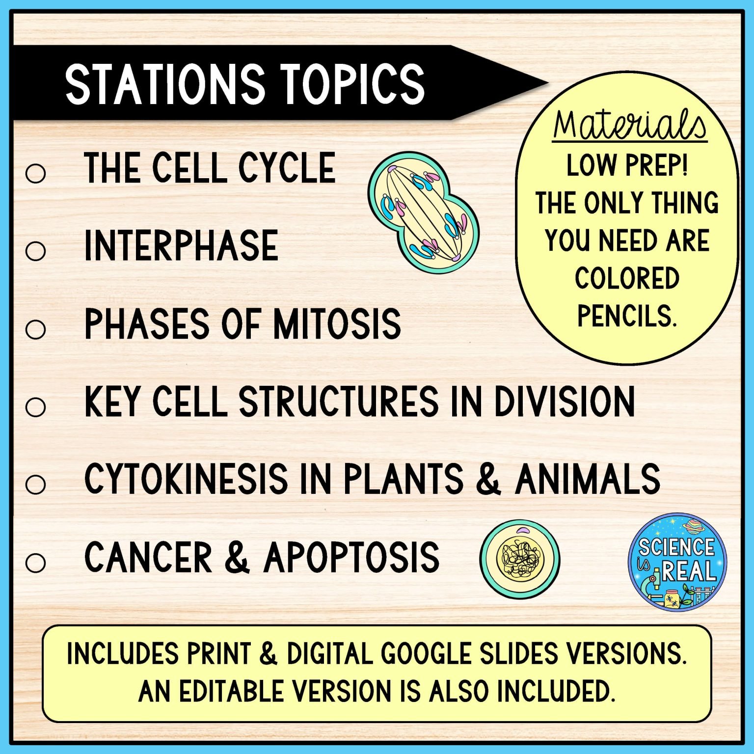 Mitosis Stations Lab - Science is Real Education