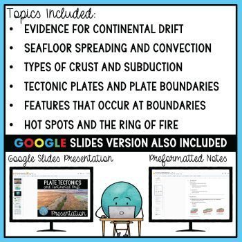 Plate Tectonics PowerPoint with Student Notes, Questions, and Kahoot ...
