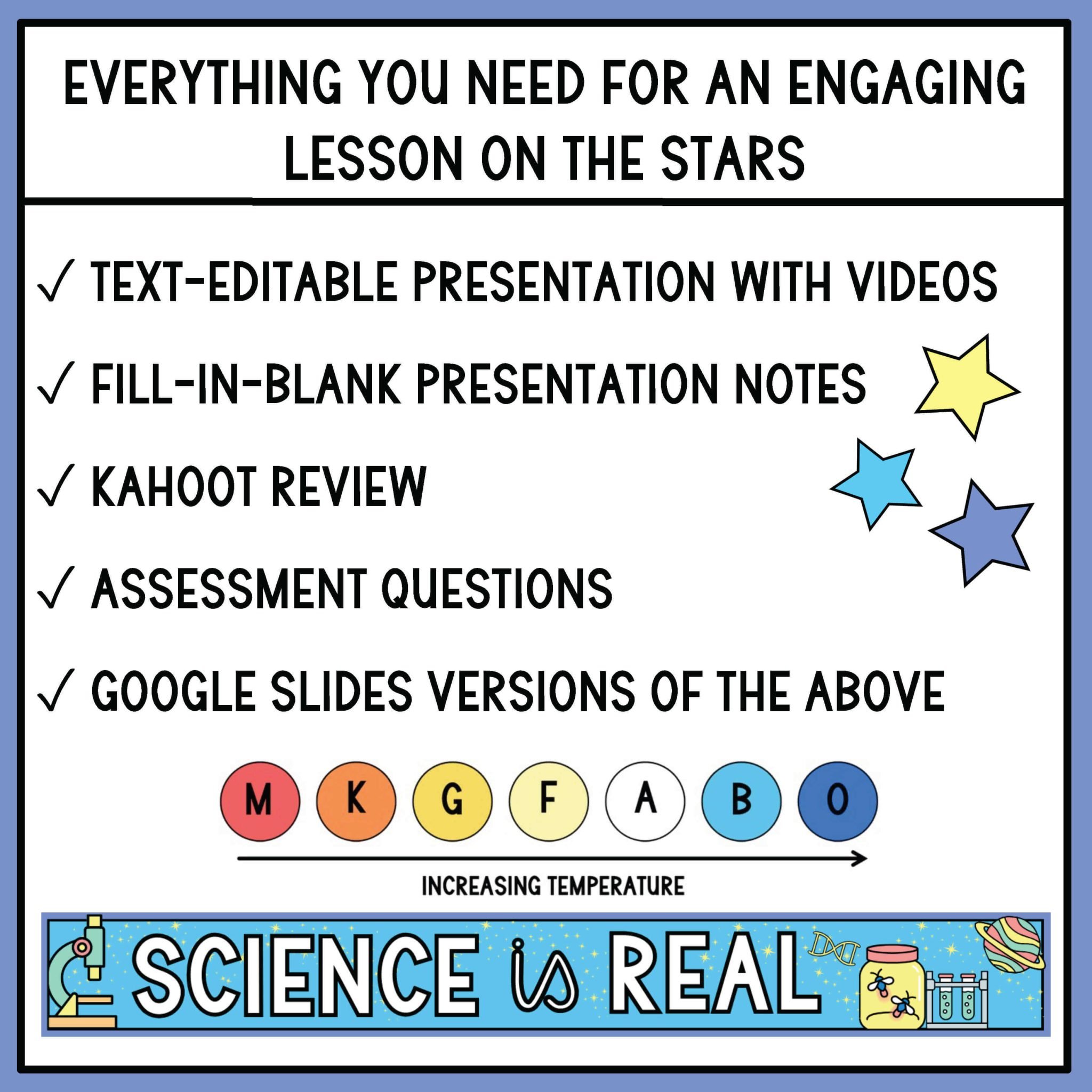 Life Cycle of Stars PowerPoint with Notes, Questions, and Kahoot ...