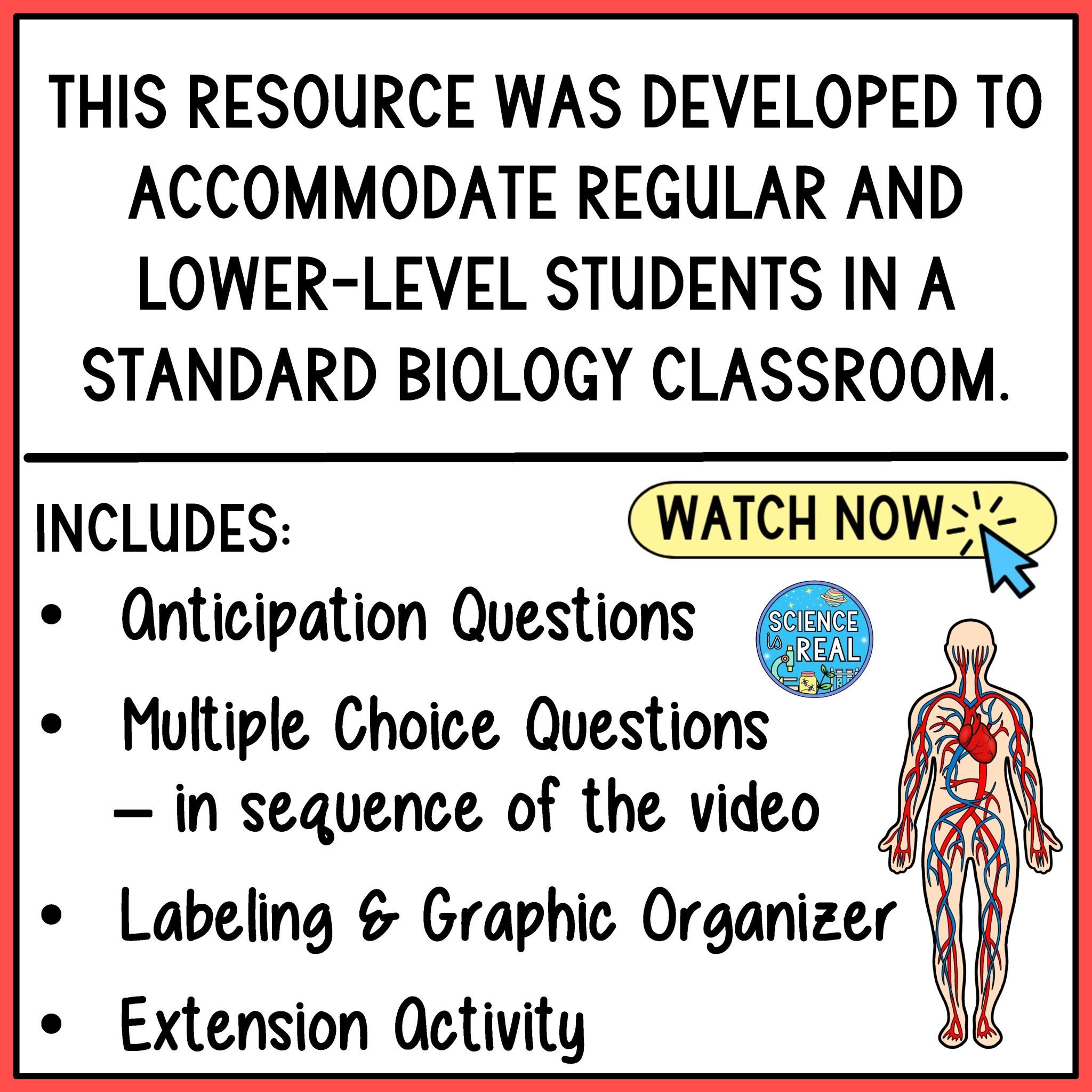 Circulatory System Amoeba Sisters Video Handout - Science is Real Education