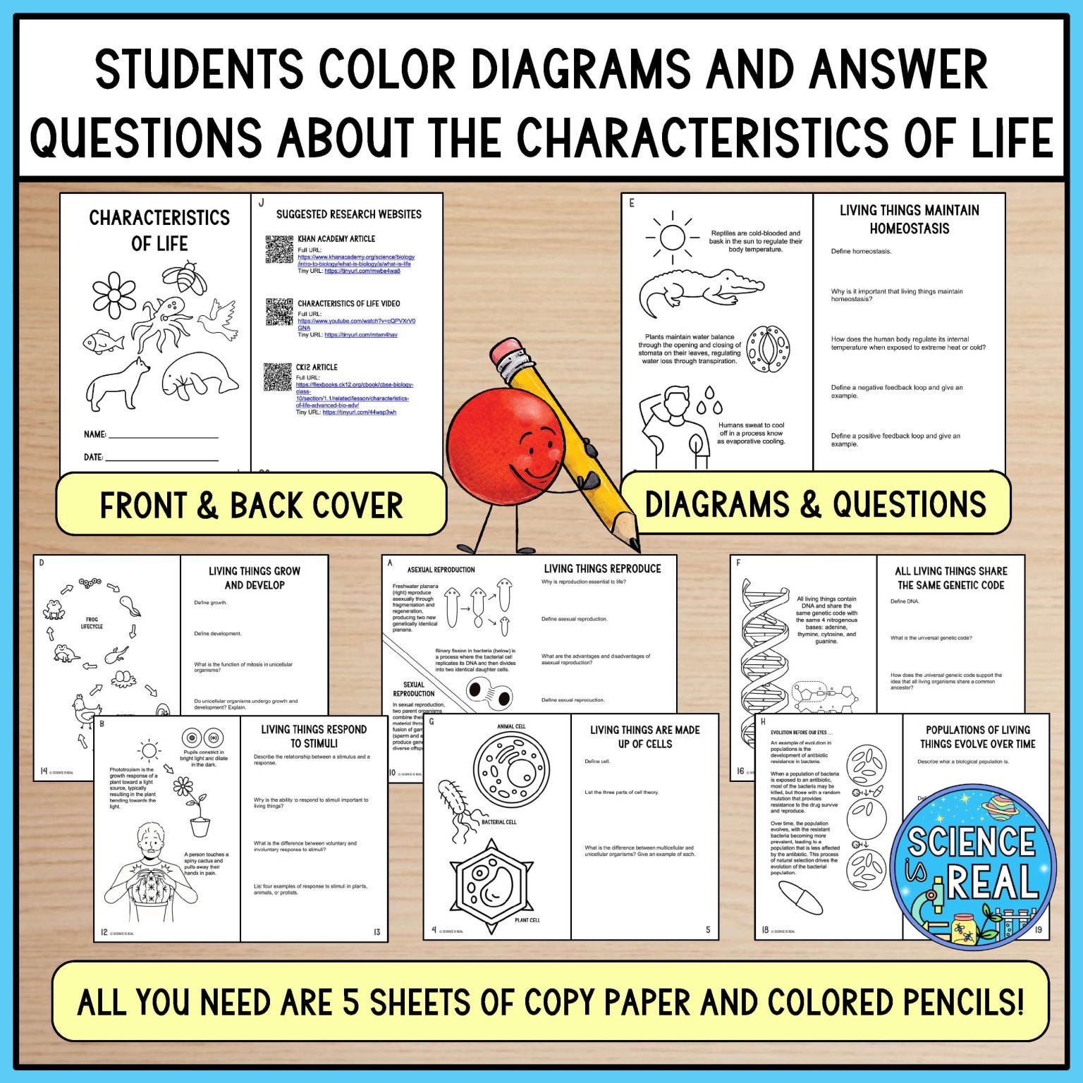 Characteristics of Life Booklet - Science is Real Education