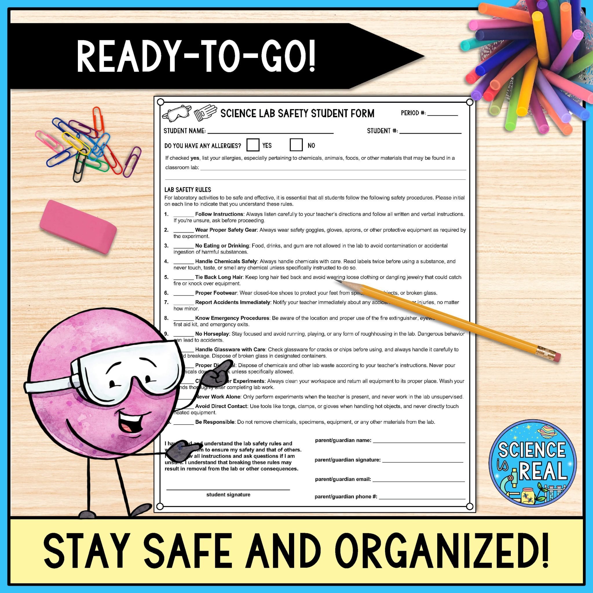 Science Lab Safety Contract - Science is Real Education