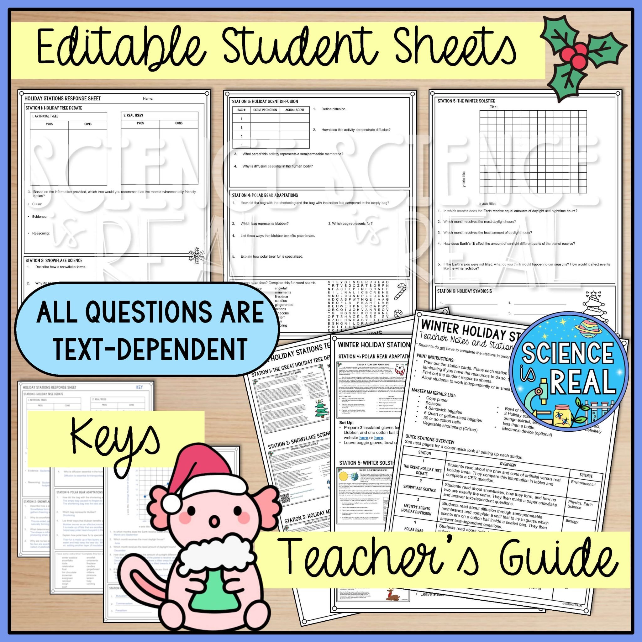 Winter Holiday Science Stations - Science is Real Education