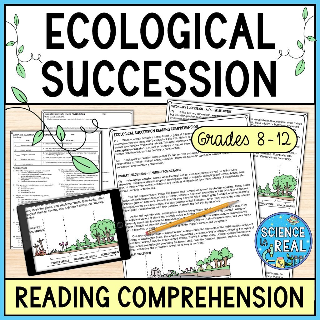 Ecological Succession Reading Comprehension - Science is Real Education