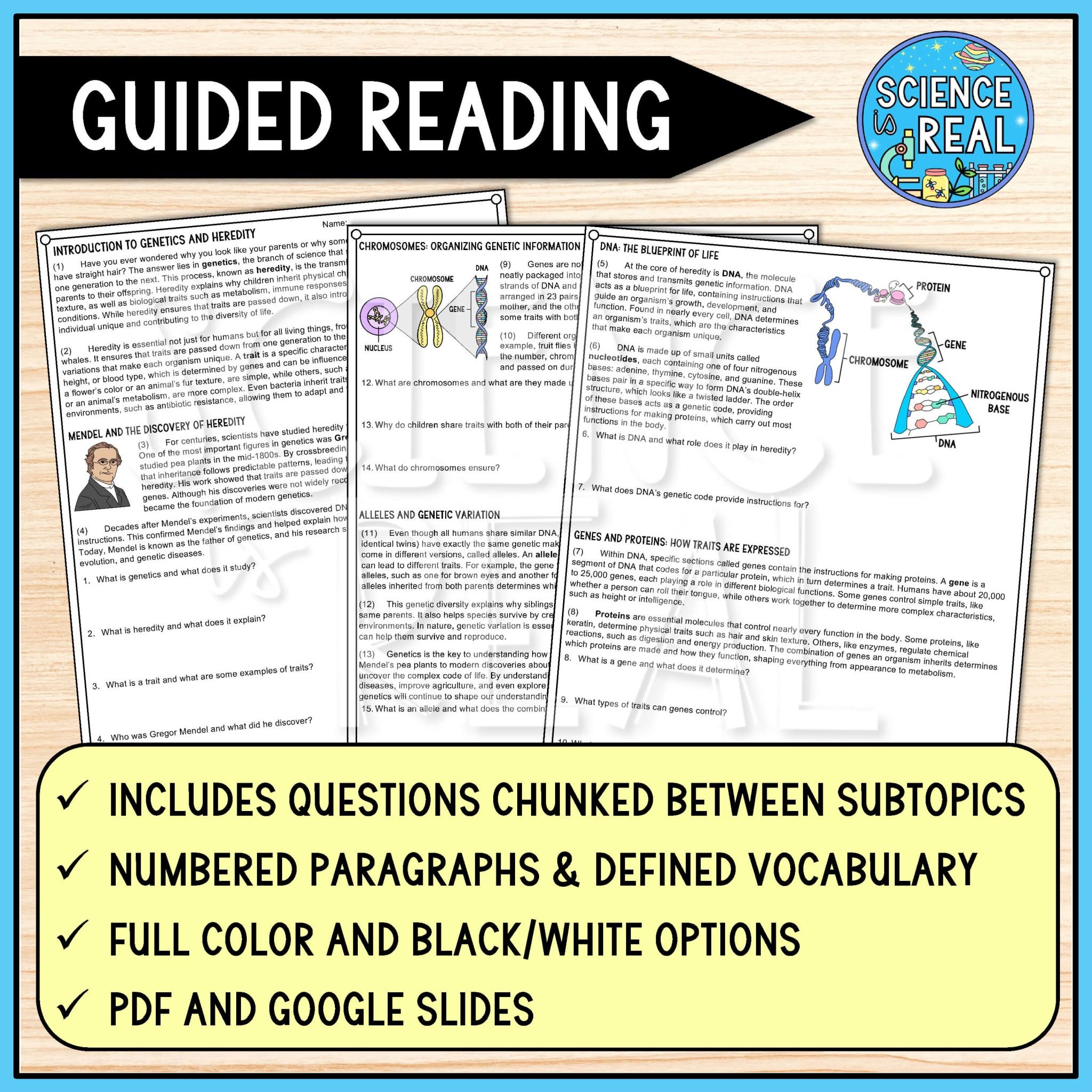 Intro to Genetics Reading Comprehension - Science is Real Education