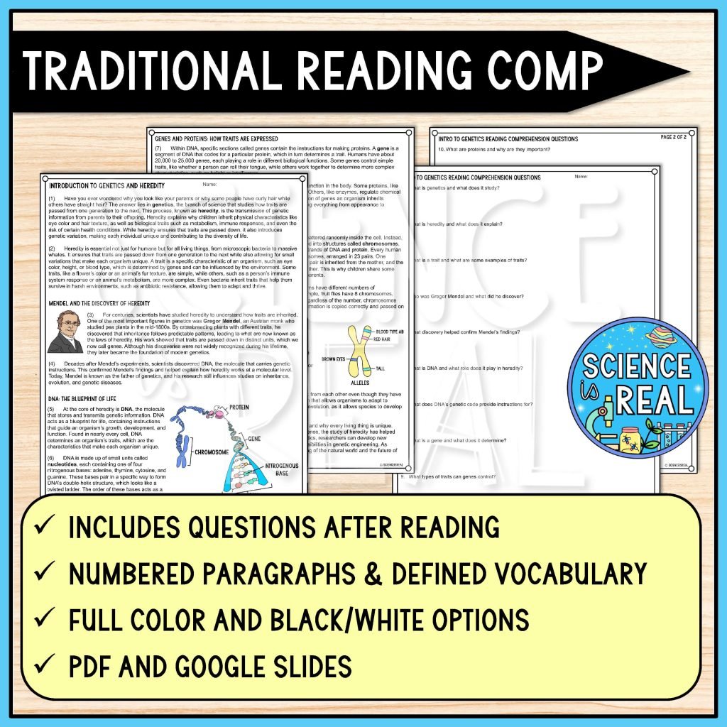 Intro to Genetics Reading Comprehension - Science is Real Education