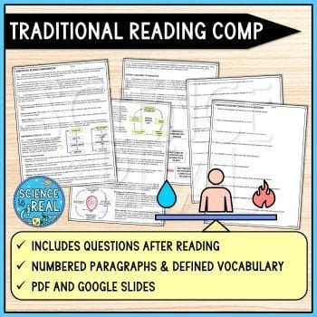 Homeostasis Reading Comprehension and Worksheet - Science is Real Education
