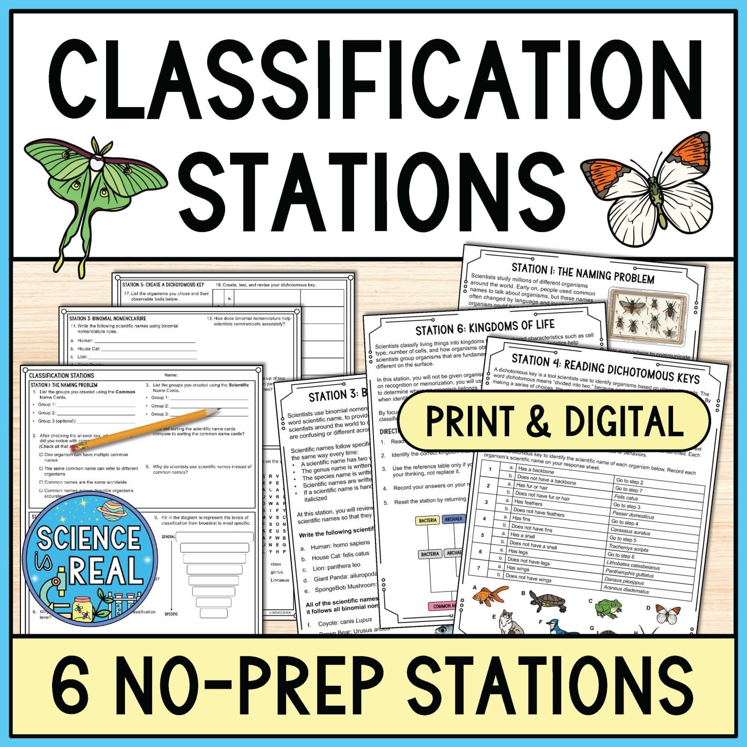 Taxonomy and Classification Stations - Science is Real Education